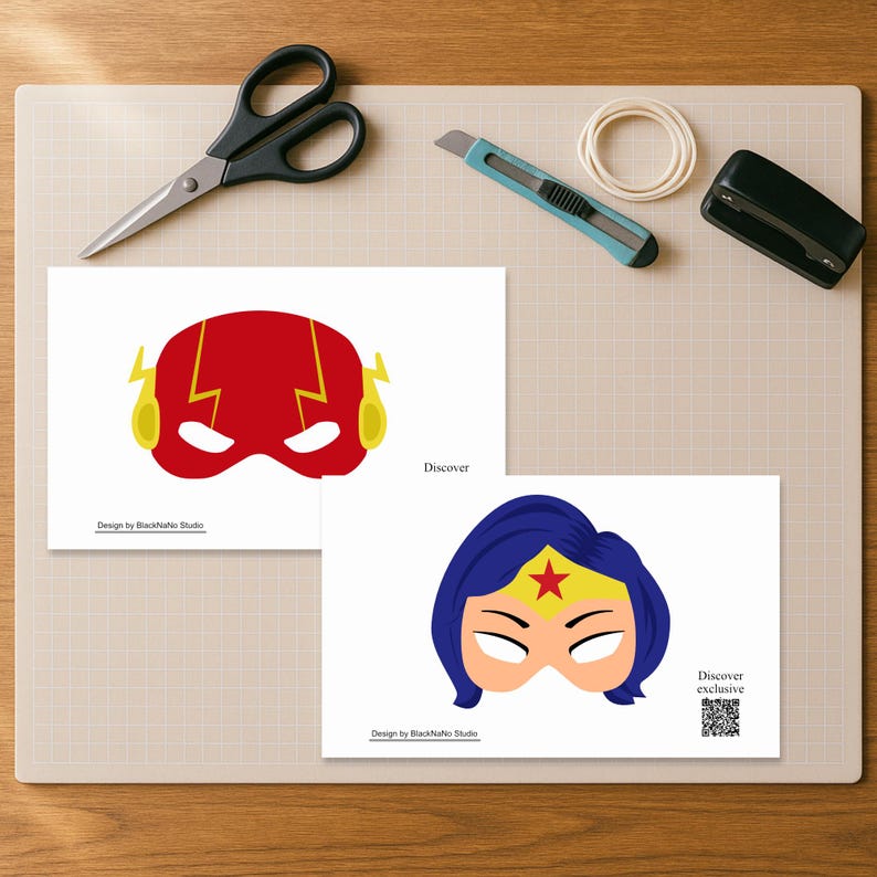 Super Hero Masks Printable: Kids' Costume Party Masks (PDF Download) - Etsy