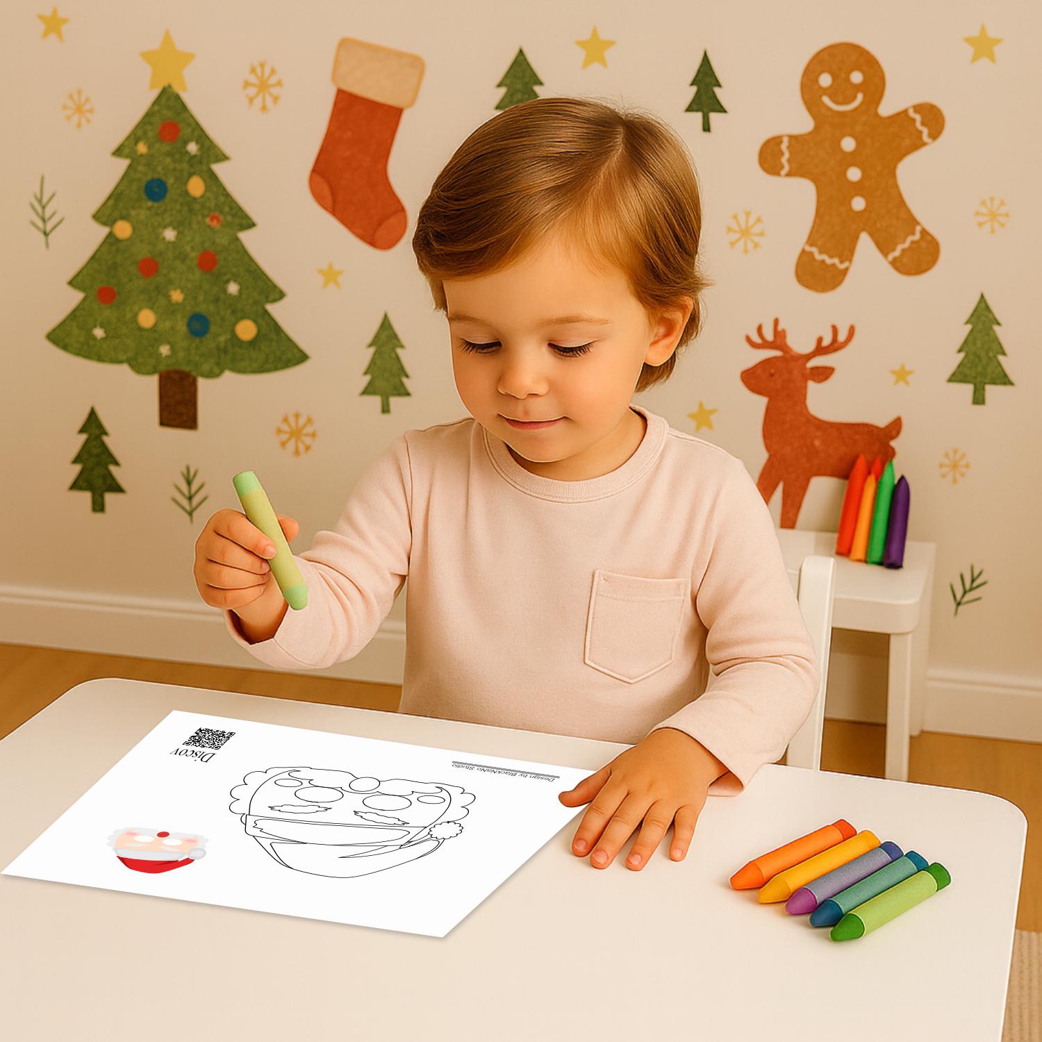 Christmas Mask Bundle – 20 Printable PDF | Coloring & Colored Christmas ...