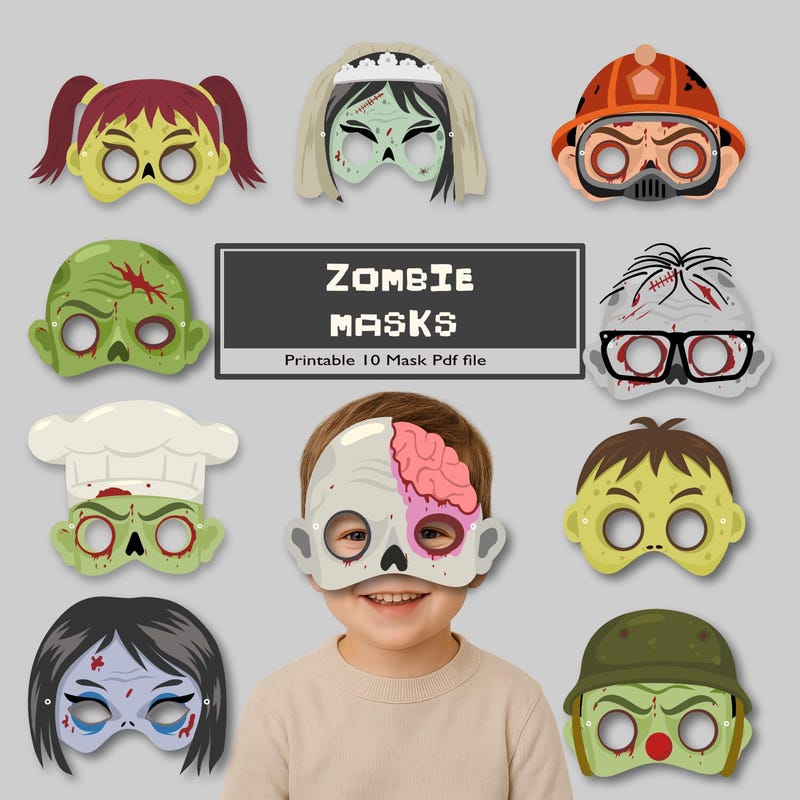 Toddler Zombie Mask - Etsy UK