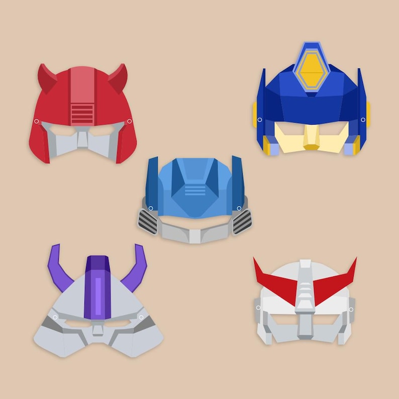 Printable Robot Masks for Kids | Transformer-inspired Costume Party ...