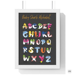 Baby Shark Alphabet,baby Shark Lettering, Birthday, Boy Girl and Baby ...
