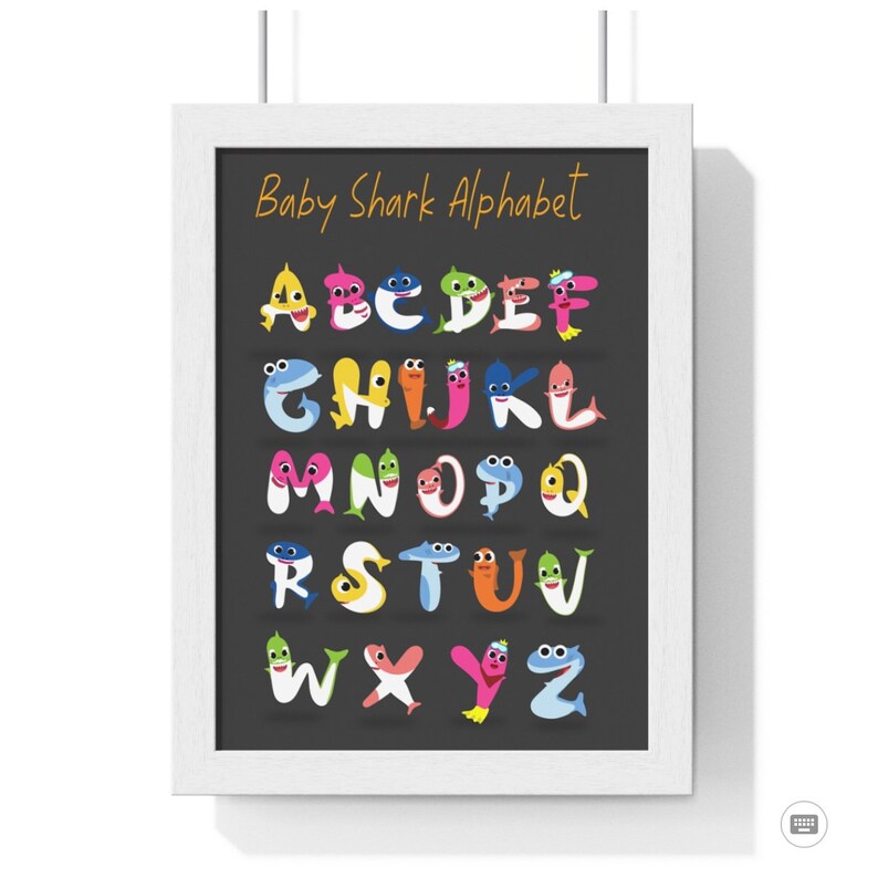 Baby Shark Alphabet,baby Shark Lettering, Birthday, Boy Girl and Baby ...