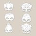 Vegetable Mask Coloring Pages | Printable Craft Activity (PDF Download ...