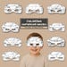 Coloring Supercar Masks Printable PDF for Kids | 10 Race Car Mask ...