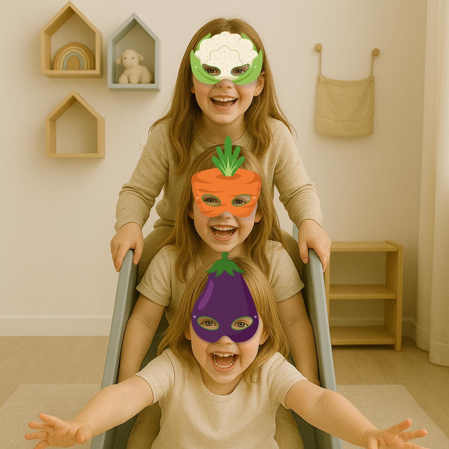 DIY Vegetable Mask Pages: Printable Craft Activity (PDF Download) - Etsy