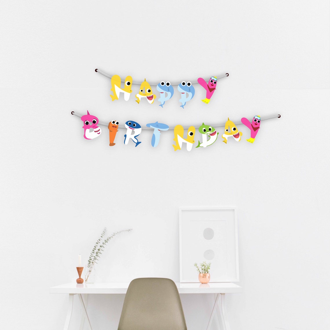 Baby Shark AlphabetBaby shark Lettering birthday boy girl | Etsy