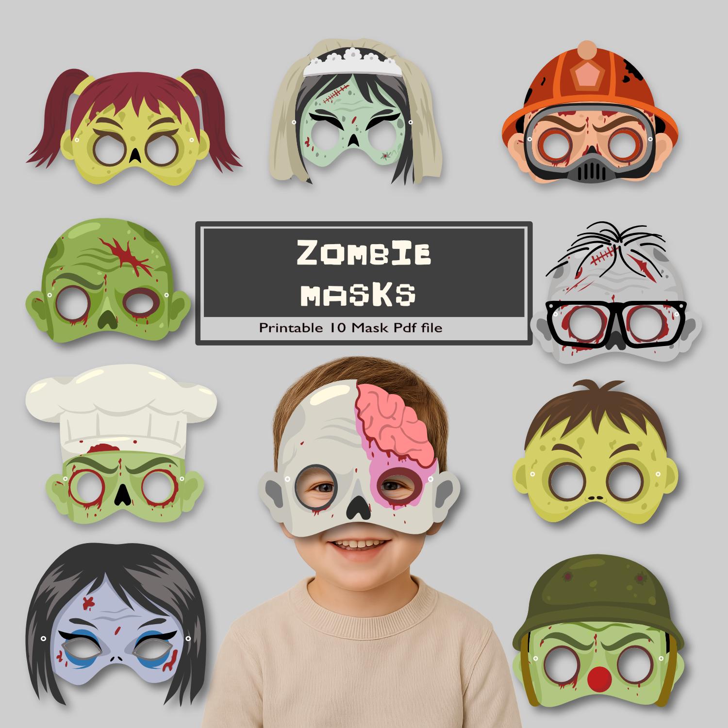 Zombie Mask Bundle – Printable PDF | Fun DIY Halloween Activity - Etsy