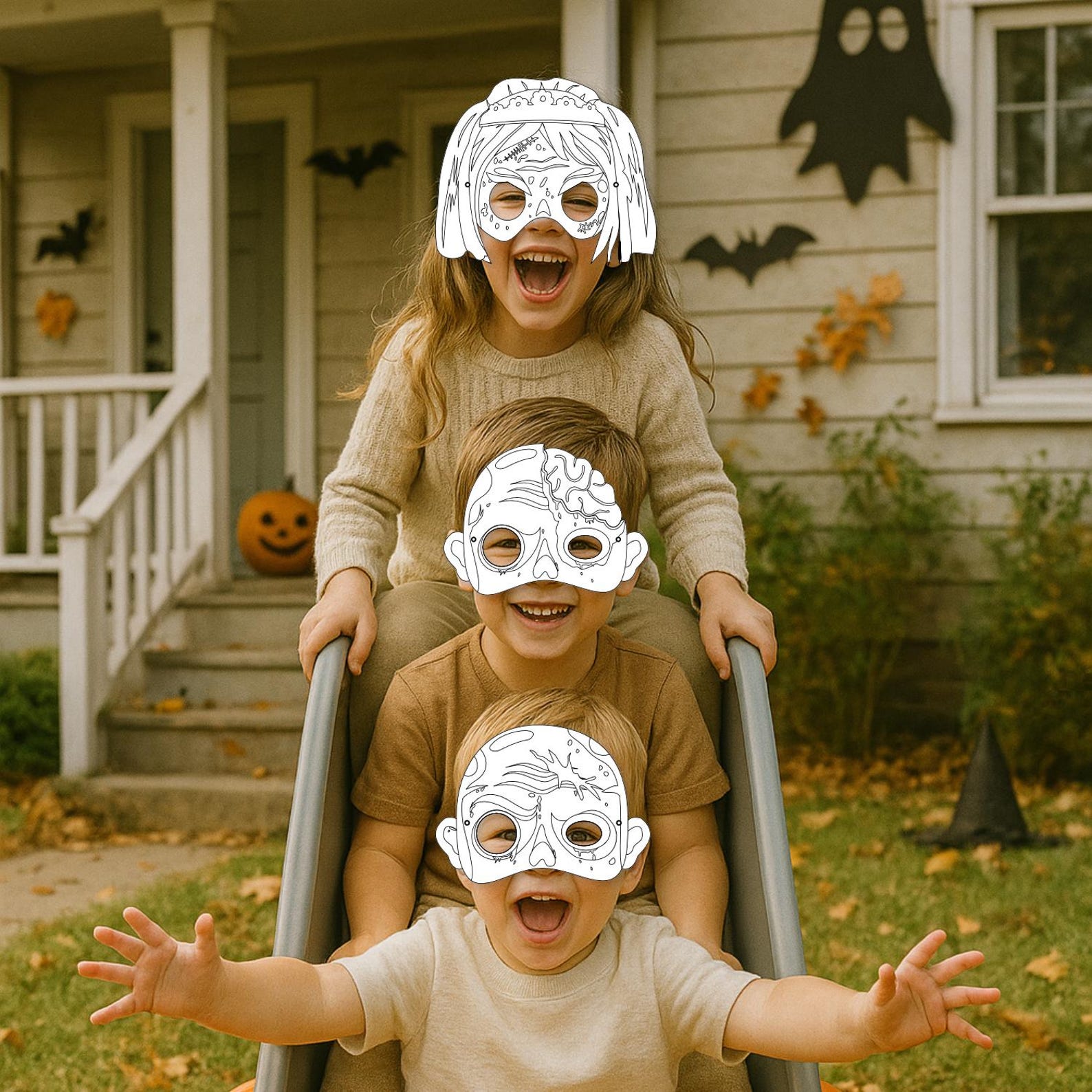 Zombie Mask Bundle – Printable PDF | Fun DIY Halloween Activity - Etsy