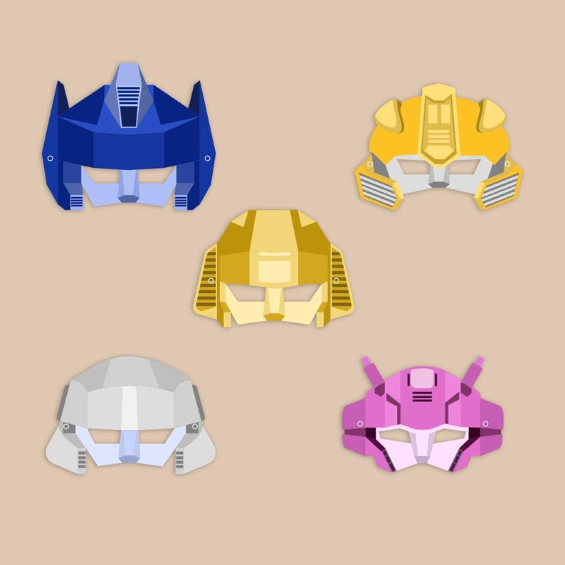 Printable Robot Masks for Kids | Transformer-inspired Costume Party ...