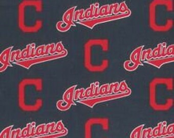 Cleveland Indians Fabric - Etsy