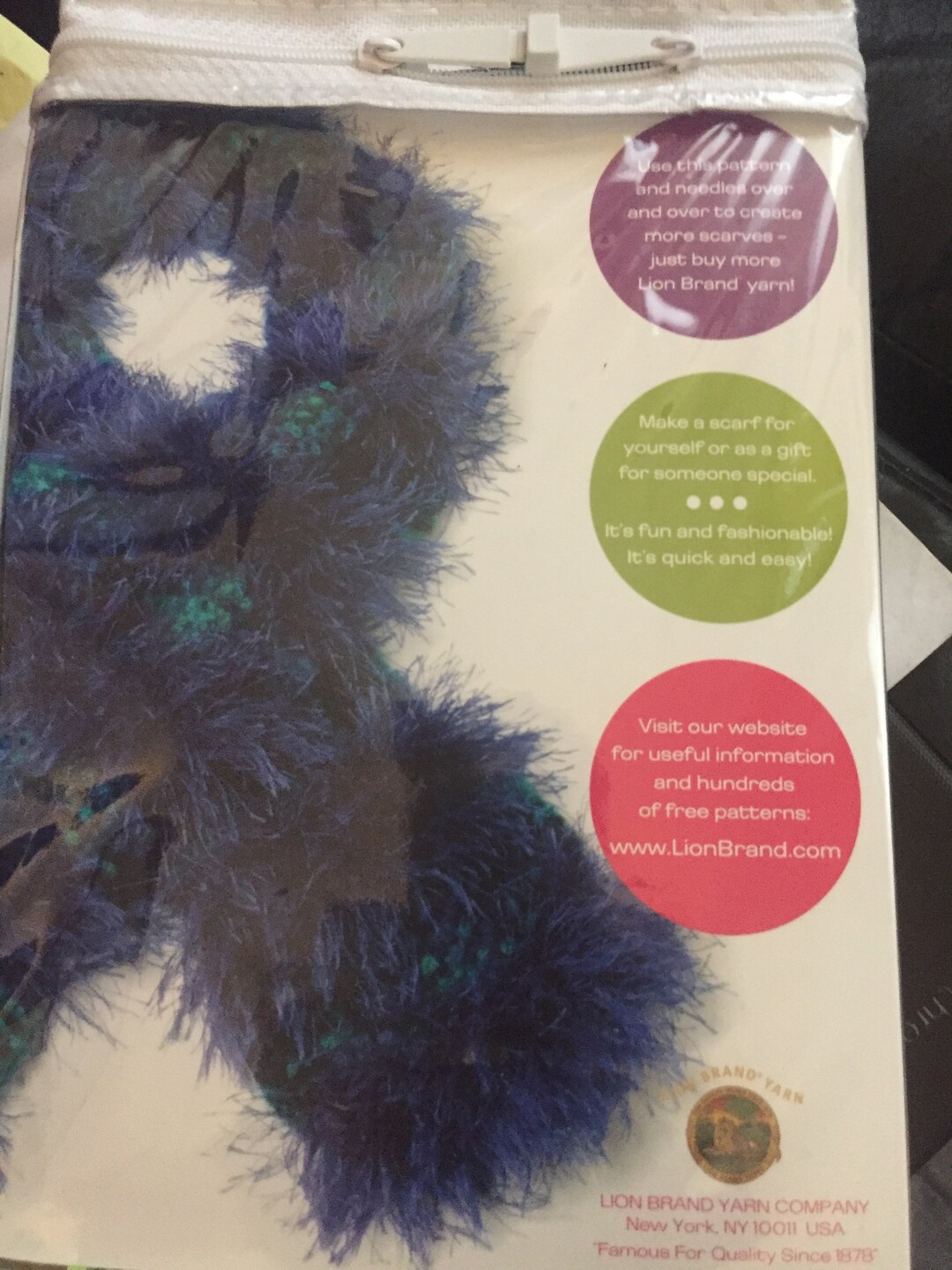 New SIMPLY SCARVES All in One Knit Kit by Lion Brand Knit Kit Craft Kit ...