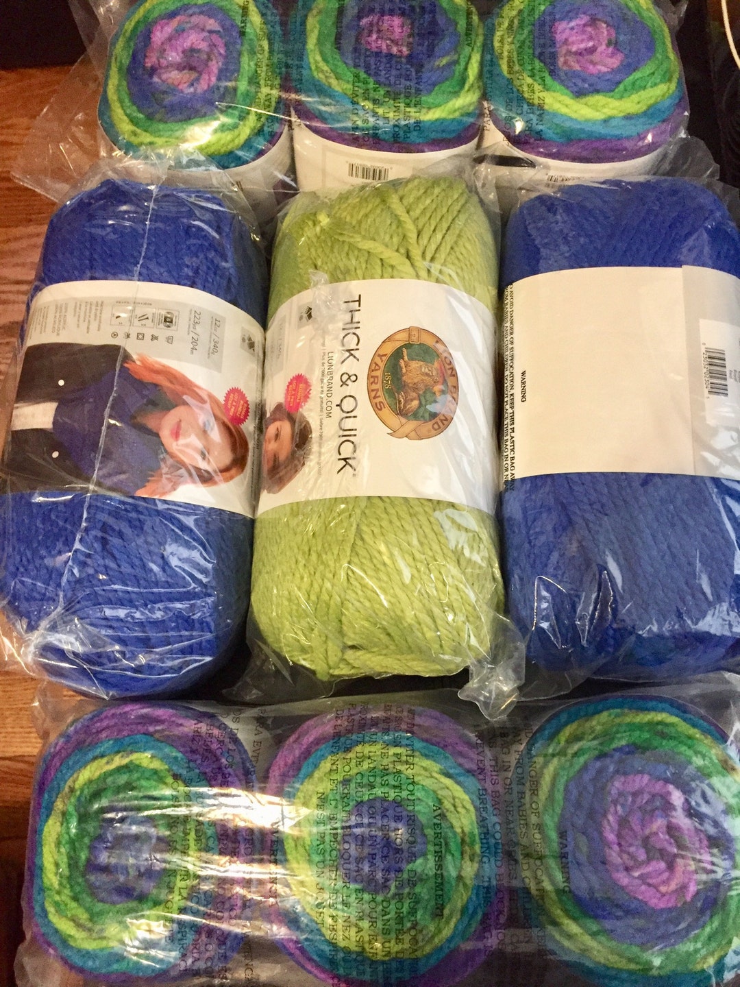 Lion Brand Thick and Quick Yarn BUNDLE KIT Colorway TIDAL - Etsy