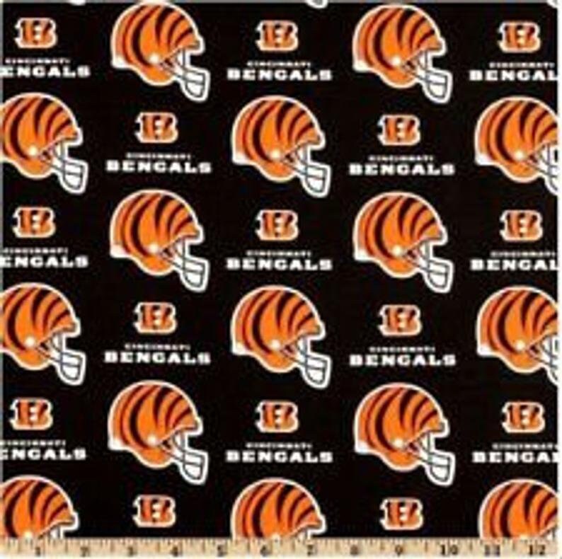 NFL Cincinnati Bengals 100% Cotton Fabric 5.00 Flat Rate - Etsy