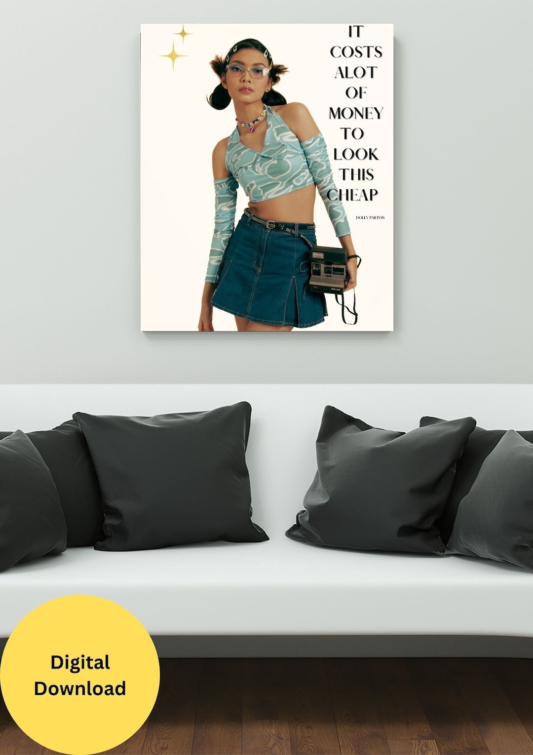 Retro Comedy Funny Quote Poster Print: Eclectic Home Decor (digital ...