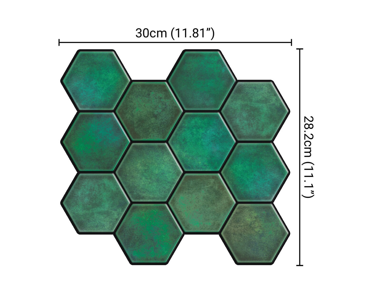 Green Hexagon Peel and Stick Wall Tile Kitchen Backsplash - Etsy