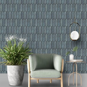 Freeze Blue Tile Peel and Stick Backsplash, Modern Accent - Etsy