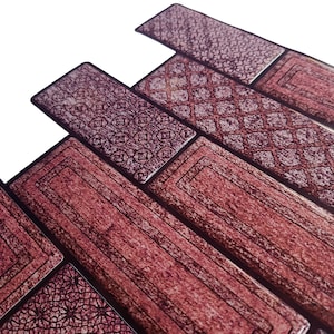 Cherry Red Peel and Stick Tile | Red Subway Stick on Tile | Self ...