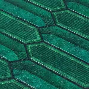 Green Fluted 3D Peel and Stick Wall Tile: Kitchen Backsplash, Home ...