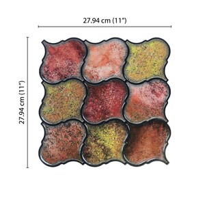 3D PU Tile Peel and Stick Wall Tile | Kitchen Backsplash Tiles | Self ...