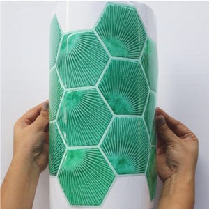 Honeycomb Shamrock Green Kitchen Decor Peel and Stick Backsplash Tiles ...