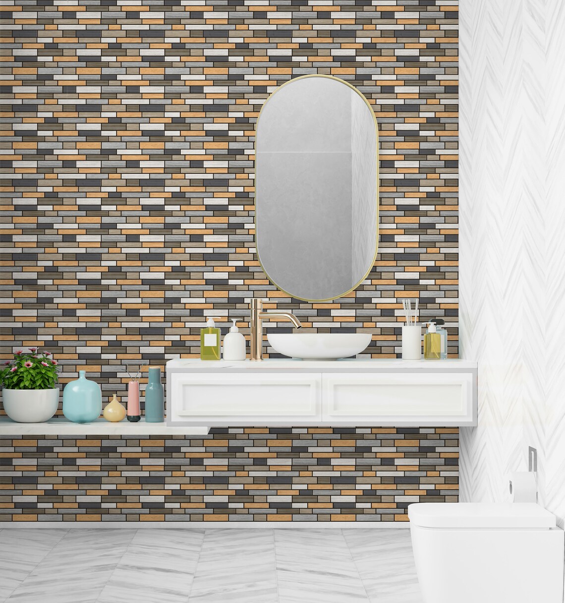 Long Stripe Peel & Stick Backsplash Self Adhesive Tiles for - Etsy
