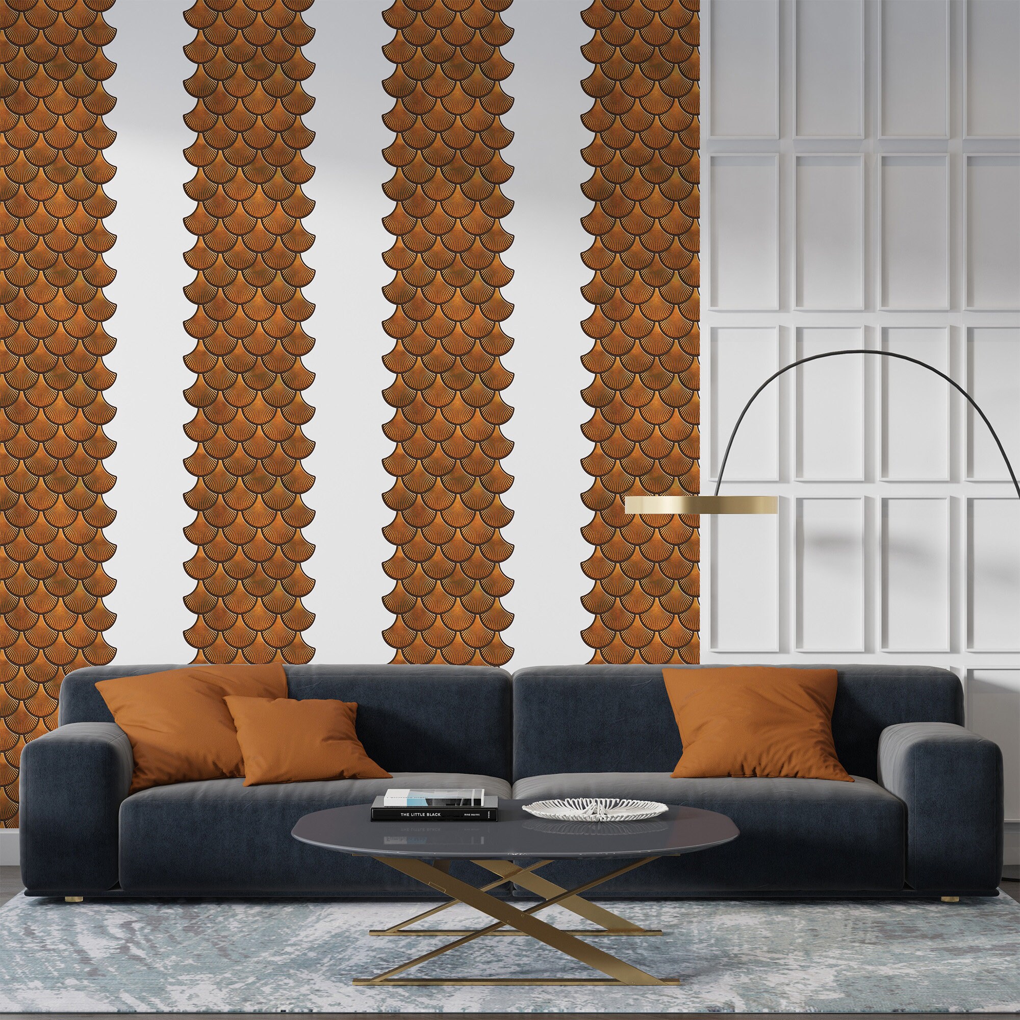 Orange Shell Peel and Stick Wall Tile Kitchen Backsplash - Etsy