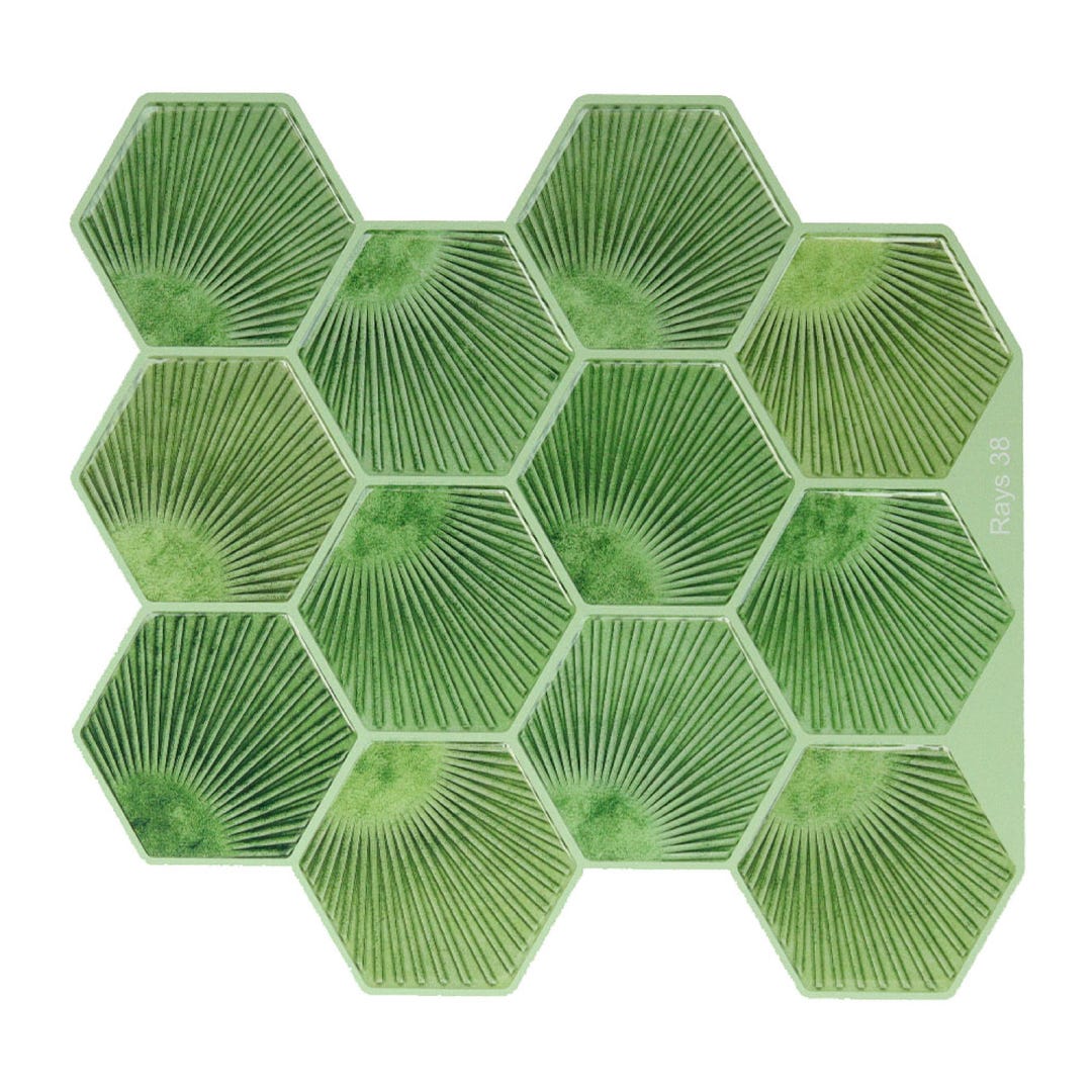 Shamrock Green Honeycomb Peel and Stick Wall Tile | Kitchen Backsplash ...