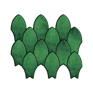 Mosaicowall Green Long Fish Scale Peel and Stick Wall Tile Kitchen ...