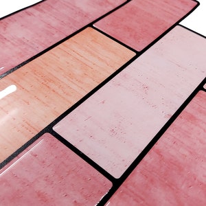 Pink Pastel Subway Textured Peel and Stick Wall Tile, Kitchen ...