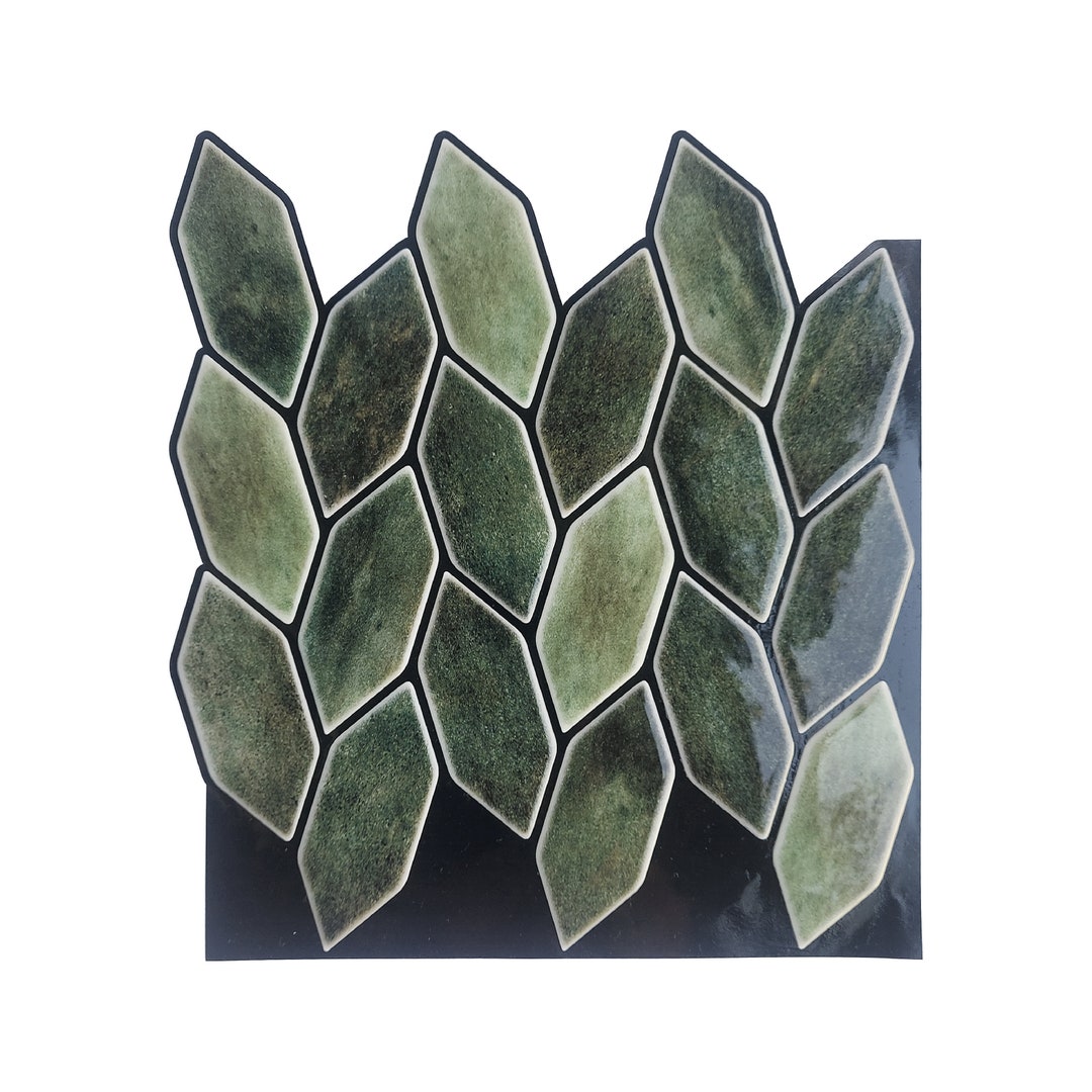 Olive Green Peel and Stick Wall Tile Kitchen Backsplash Tiles Self ...