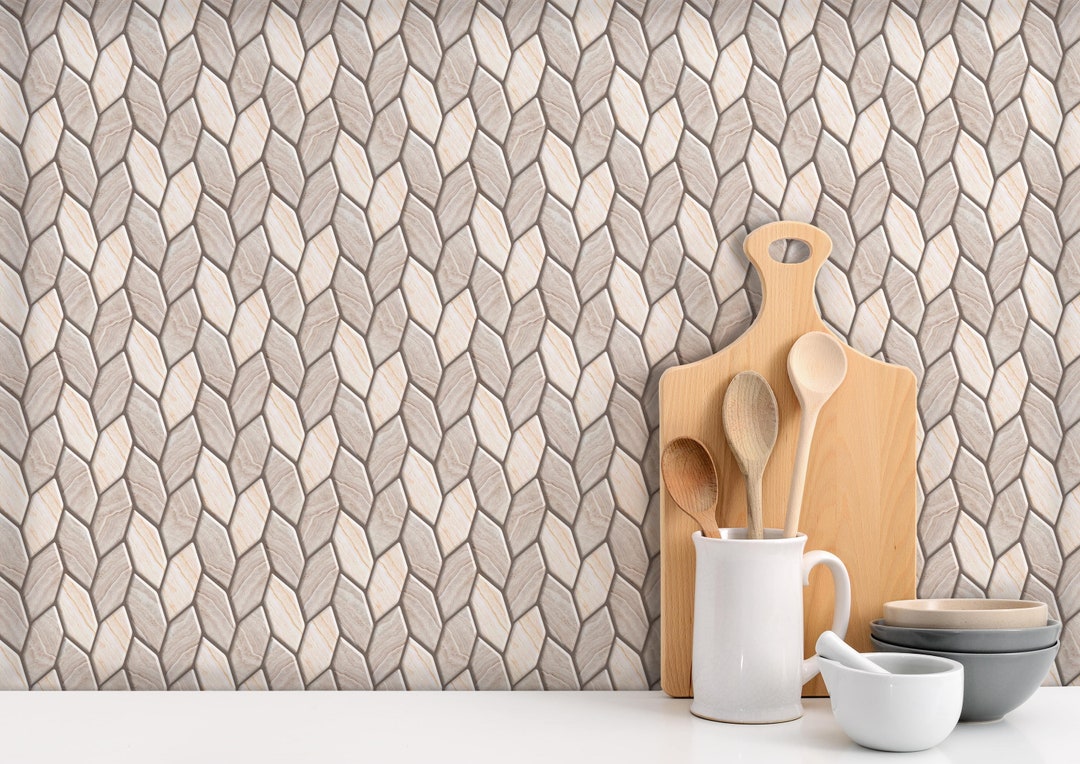 Peel & Stick Backsplash Self Adhesive, 3D Wall PU Gel Vinyl Tiles for ...