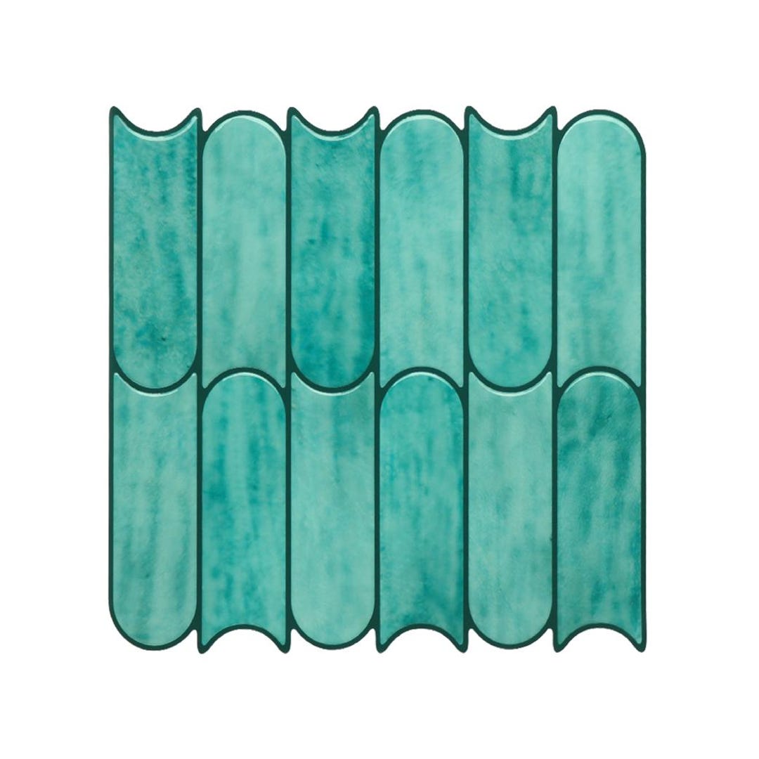 Ocean Blue Capsule Peel and Stick Tiles Kitchen Backsplash L Self ...