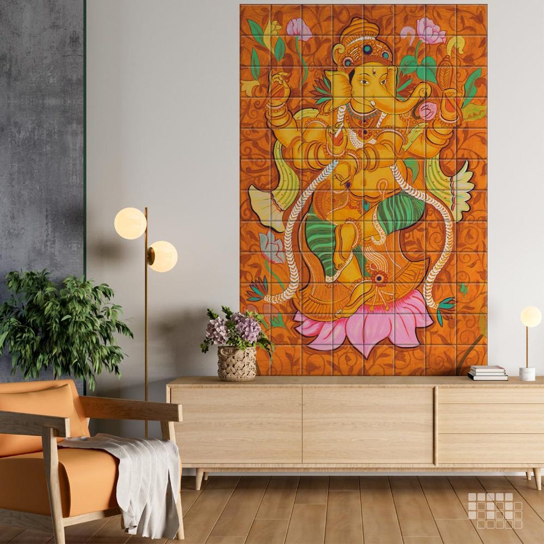 Mosaicowall Accent Peel and Stick Wall Tile | Ganesh Wall Art | Self ...