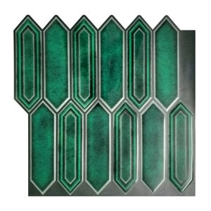 Forest Green Peel and Stick Wall Tile | Kitchen Backsplash Tiles | Self ...