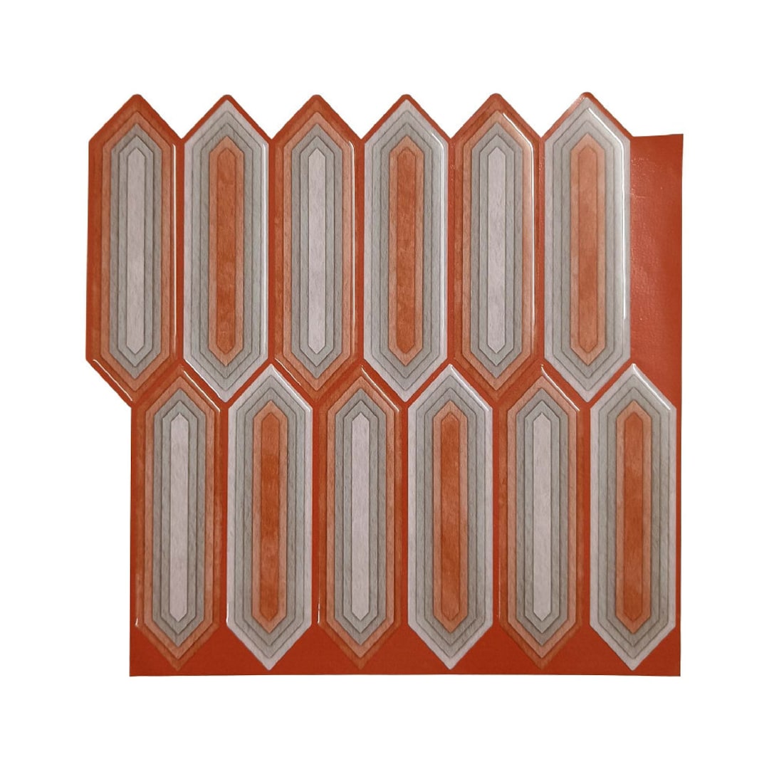 Gradient Long Hexagon 3D PU Peel and Stick Wall Tile | Kitchen ...