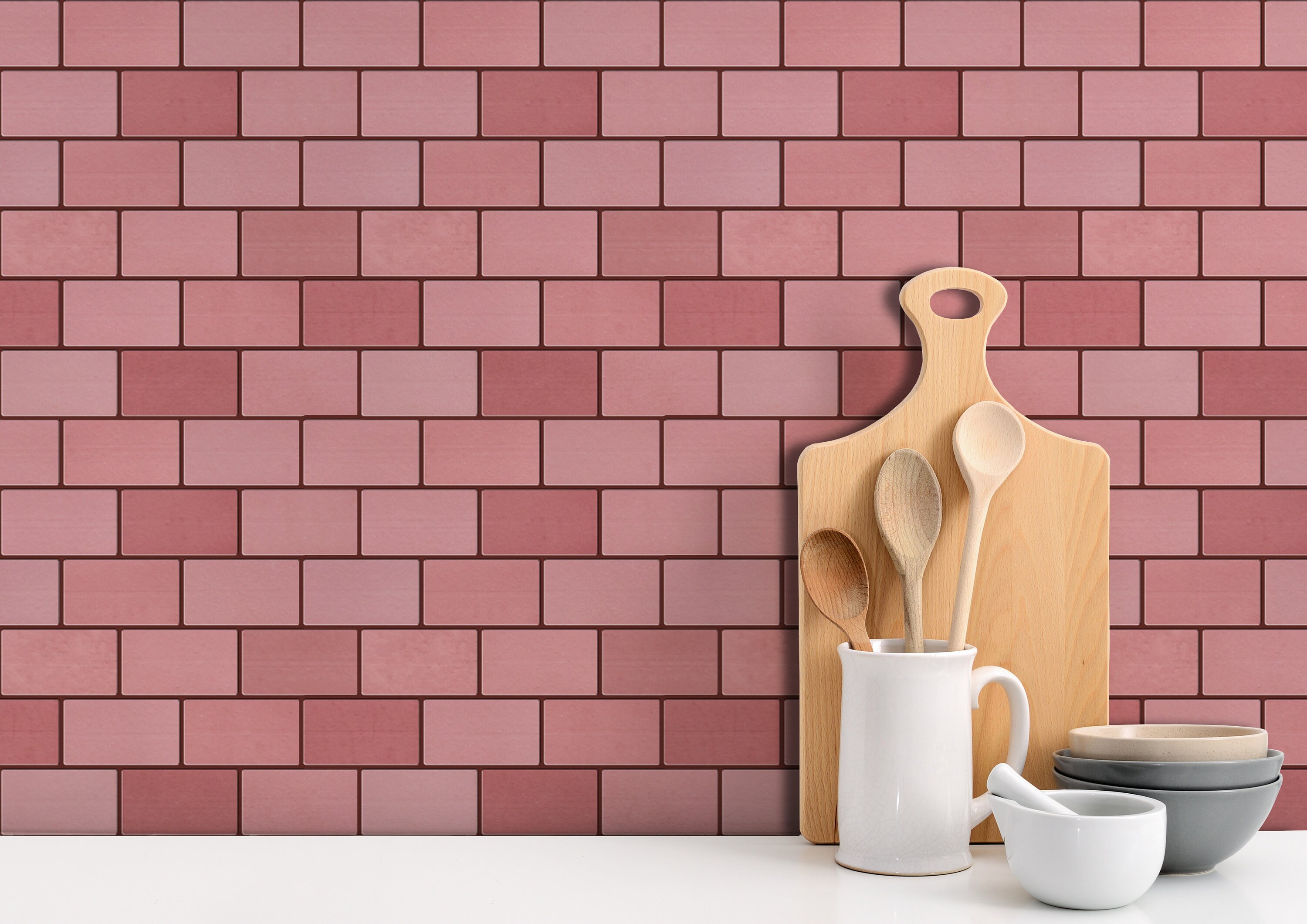 Rose Gold Subway Peel and Stick Wall Tile: Kitchen Backsplash - Etsy