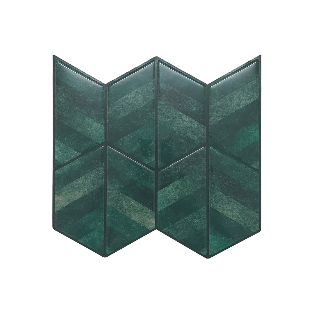 Forest Green 3D Hexagon Peel and Stick Wall Tile: Kitchen Backsplash - Etsy