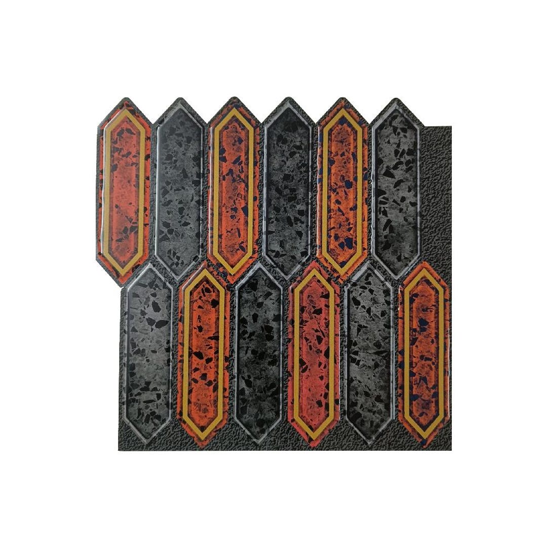 Maroon Peel and Stick Wall Tile: Kitchen Backsplash, DIY Home Decor ...