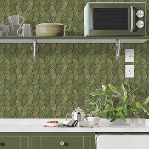 Olive Green Peel and Stick Wall Tile Kitchen Backsplash - Etsy