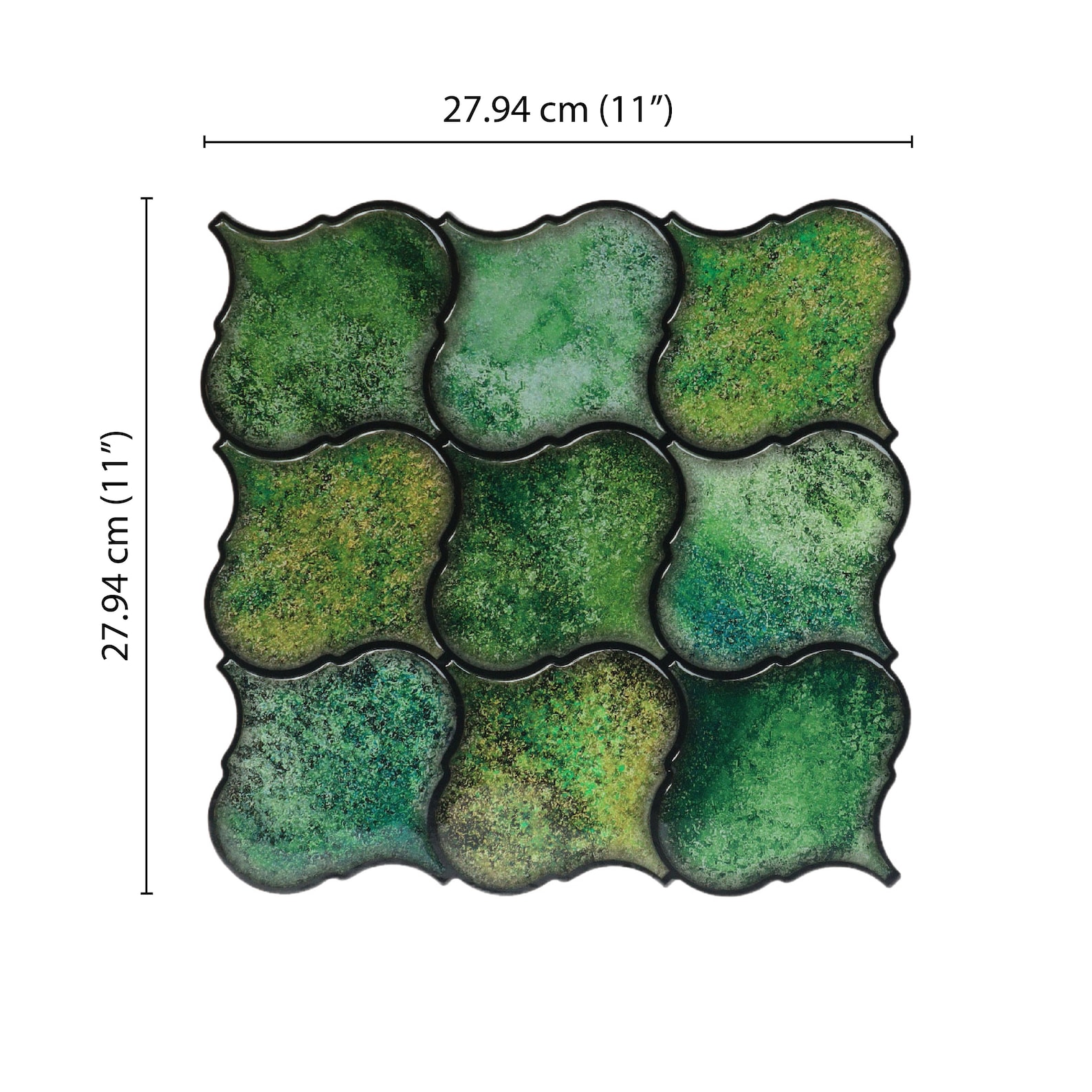 Green 3D Peel and Stick Wall Tile: Kitchen Backsplash, Home Decor - Etsy