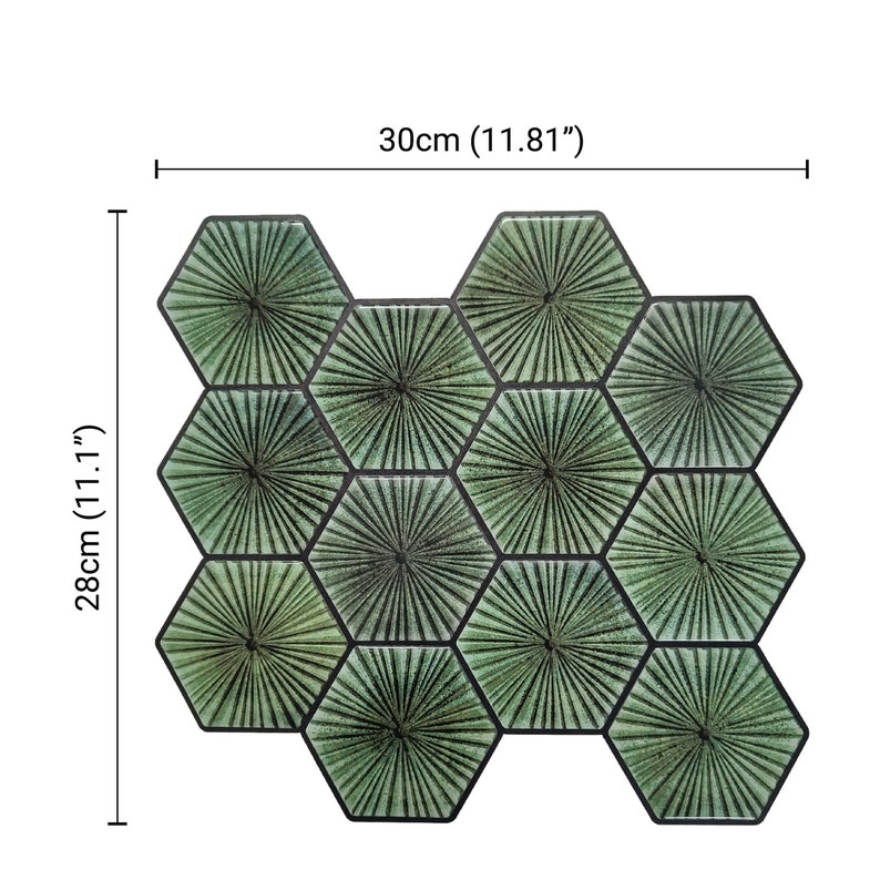 Sage Green Peel and Stick Wall Tile Hexagon Kitchen - Etsy