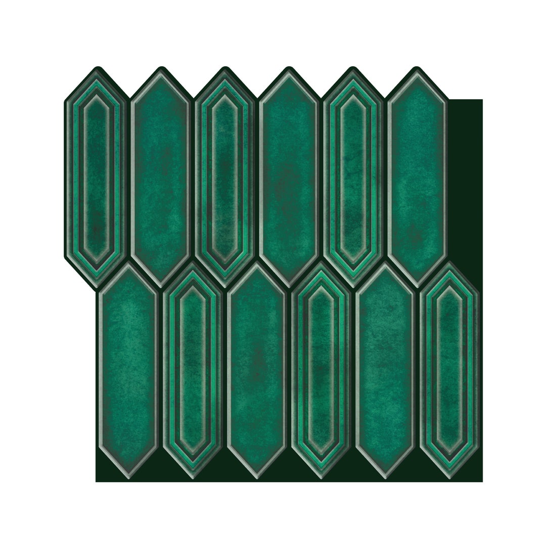 Forest Green Peel and Stick Wall Tile Kitchen Backsplash Tiles Self ...