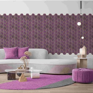 Purple Hexagon Peel and Stick Wall Tile: Kitchen Backsplash Decor - Etsy