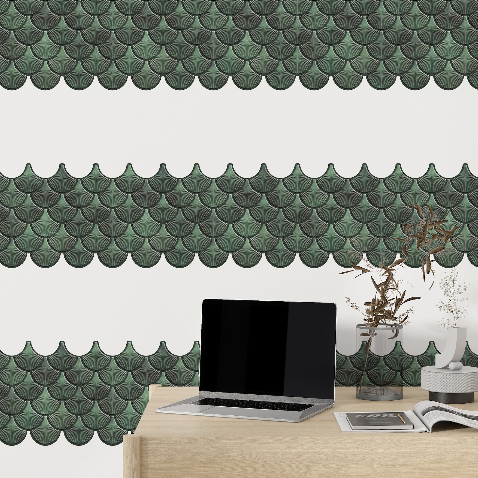 Forest Green Peel and Stick Wall Tile: DIY Kitchen Backsplash - Etsy