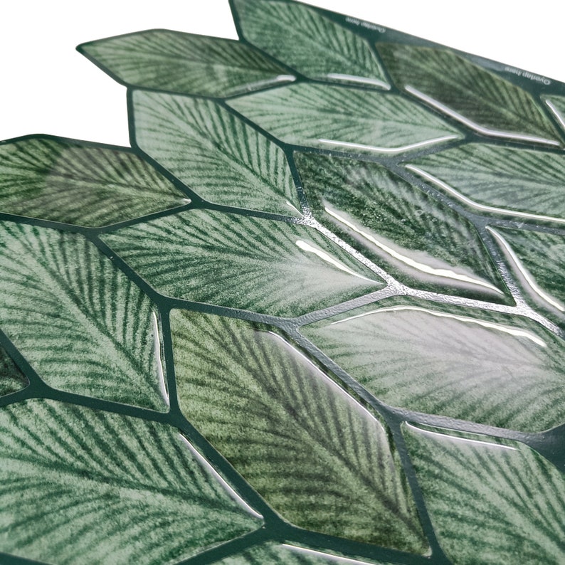 Sage Green Leaf Peel and Stick Wall Tile: Self Adhesive Home Decor - Etsy