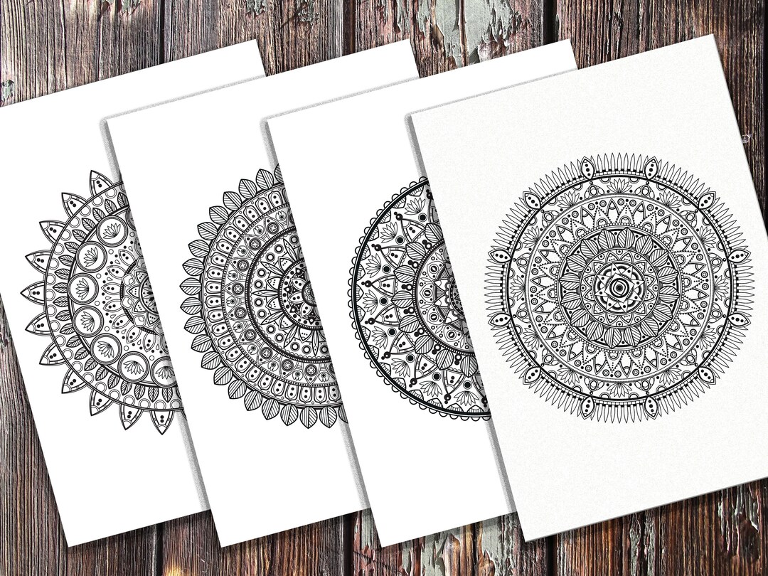 4 Downloadable Mandala for Colouring or Wall Art - Printable - in ...