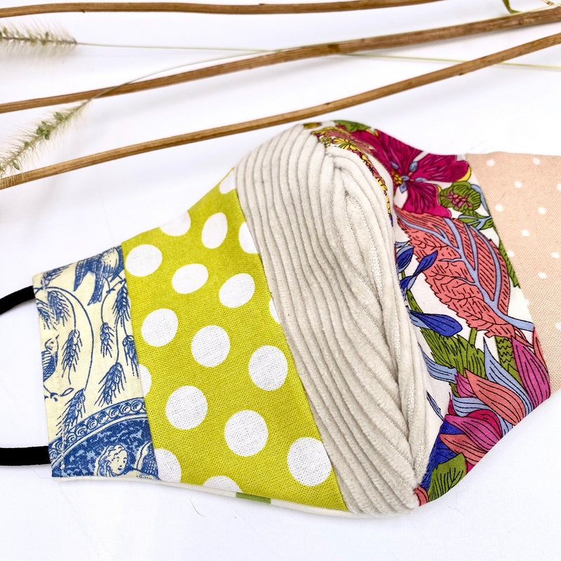 Patchwork Face Mask - Etsy