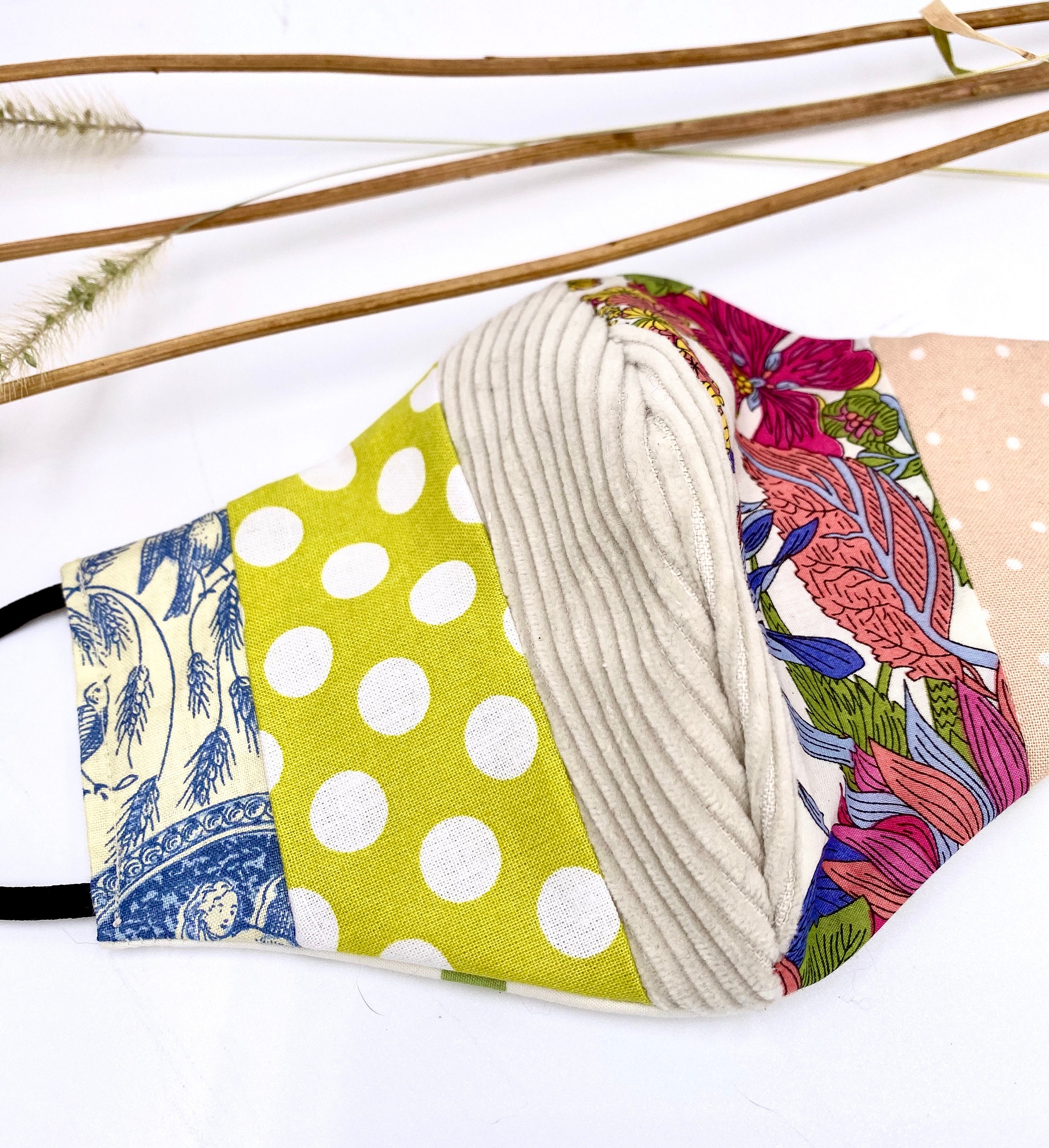 PatchWork Face mask Boho Liberty Quilt Fancy Face Mask for | Etsy