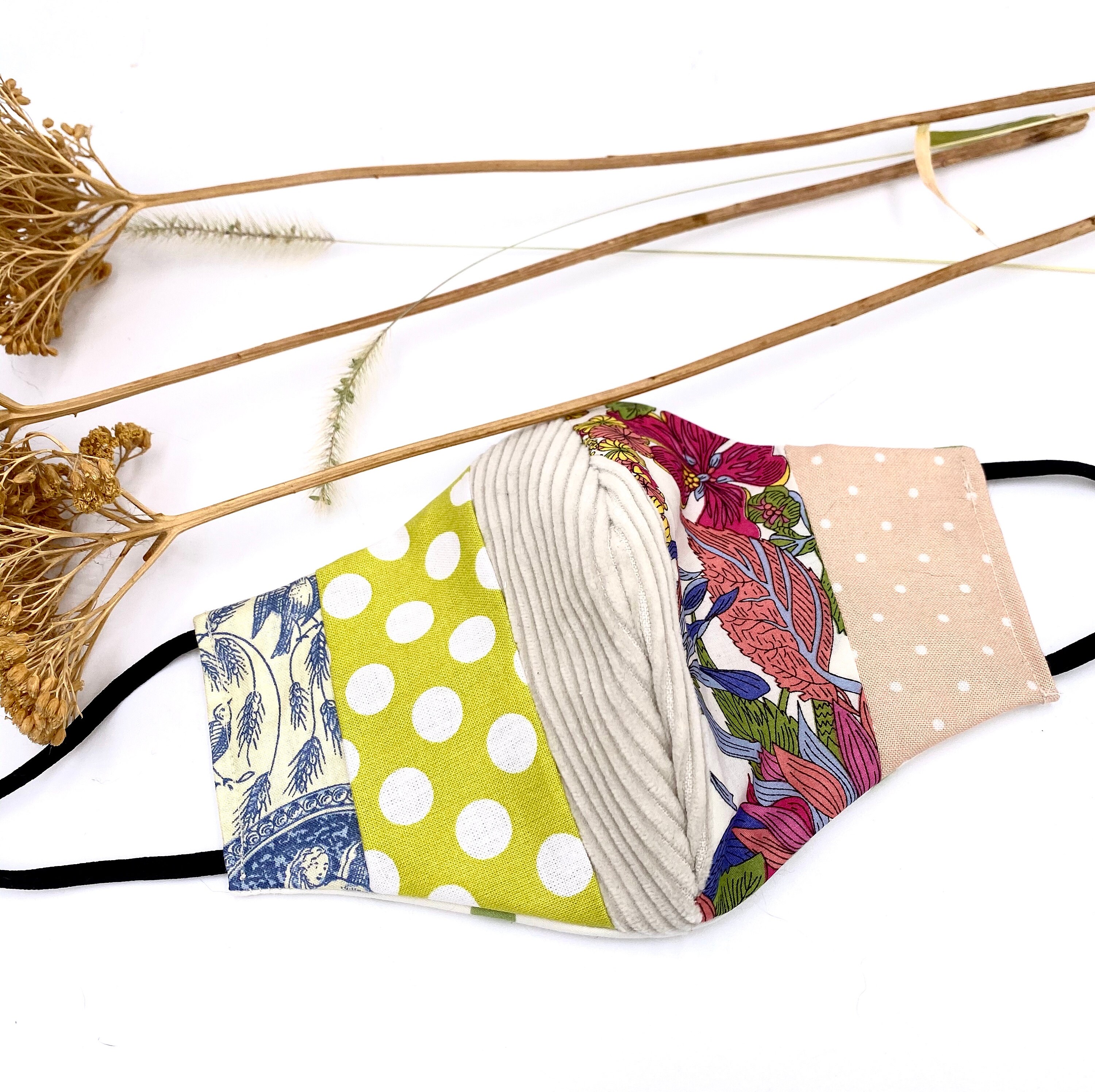 PatchWork Face mask Boho Liberty Quilt Fancy Face Mask for | Etsy