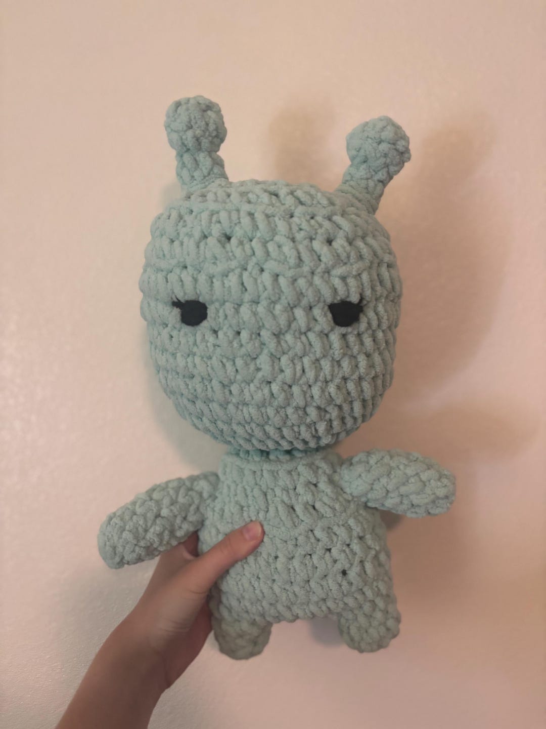 Cute Teal Crochet Alien Plushie - Soft Amigurumi Stuffie ...